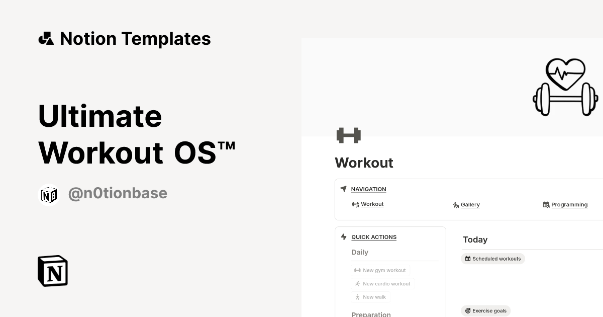 Ultimate Workout OS™ Template | Notion Marketplace