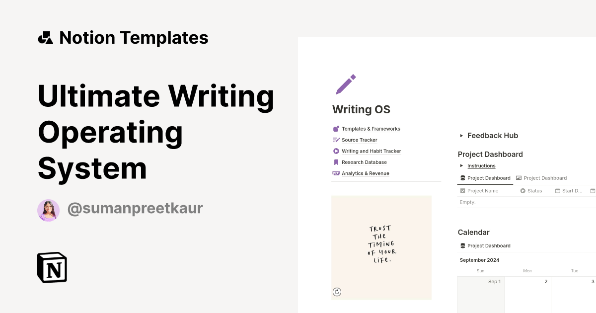 Ultimate Writing Operating System Template by Kaur's Digital Creations ...