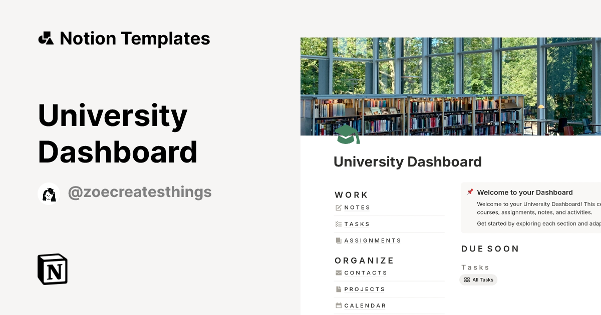 University Dashboard Template | Notion Marketplace