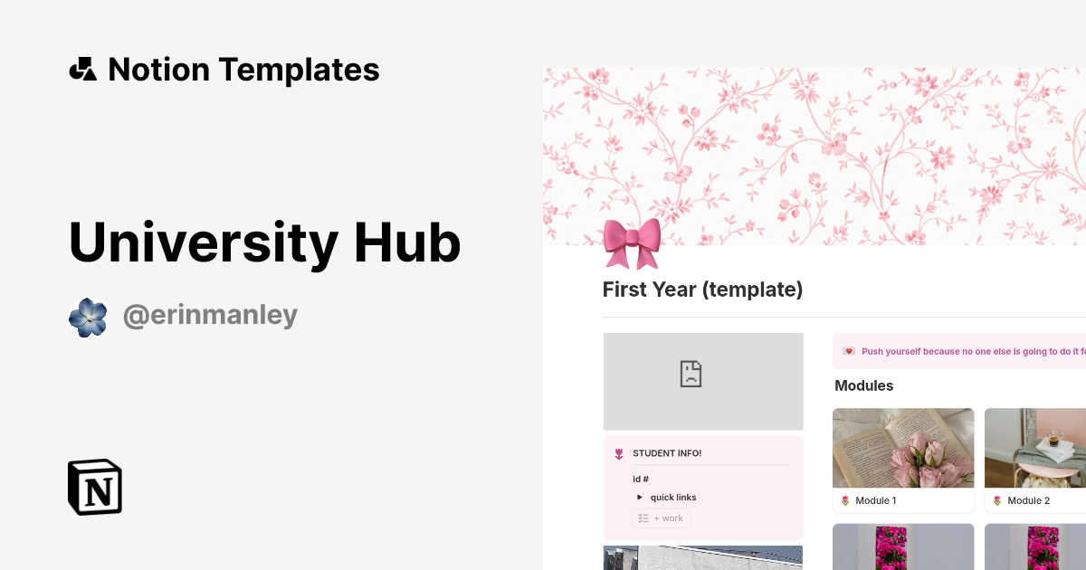 University Hub Template | Notion Marketplace