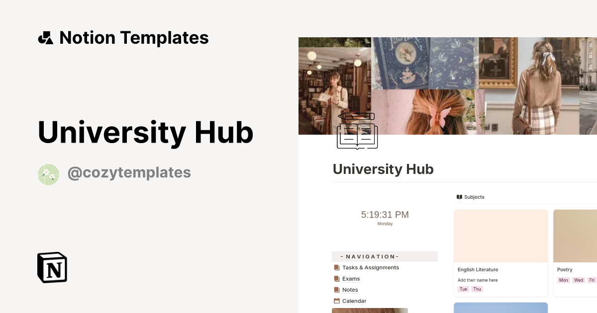 University Hub Template by Nana | Notion Marketplace