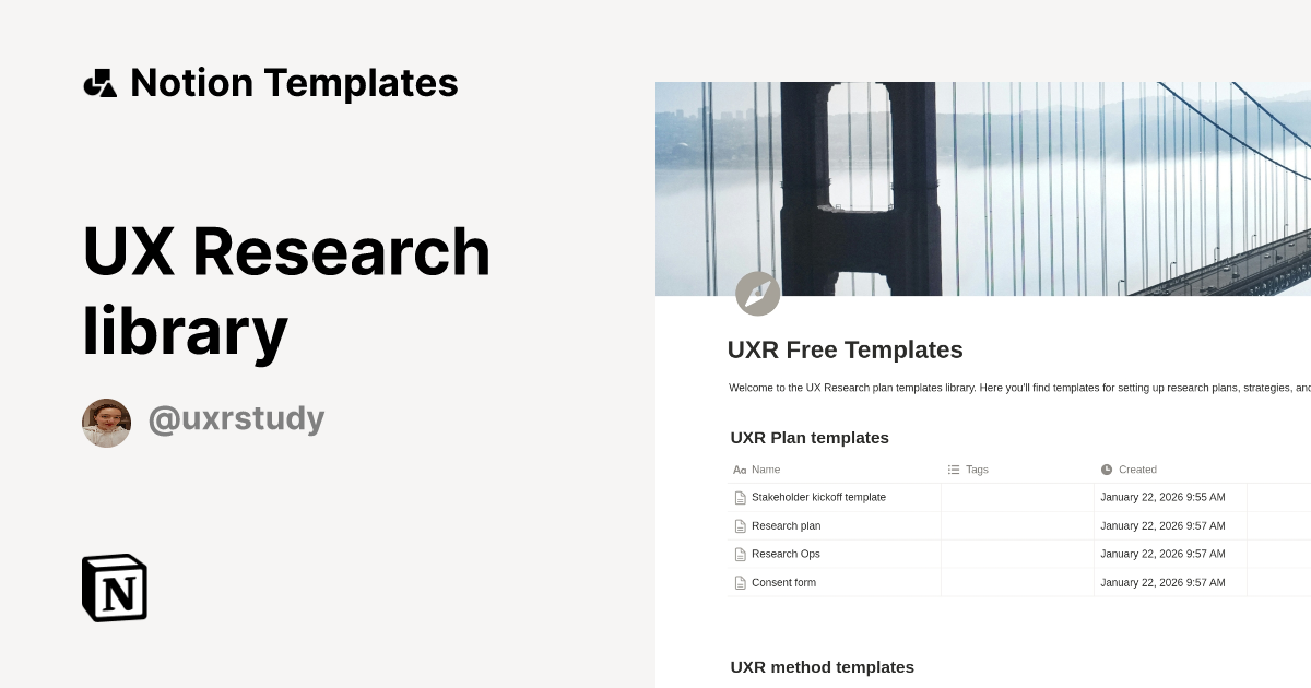 UX Research library Template | Notion Marketplace