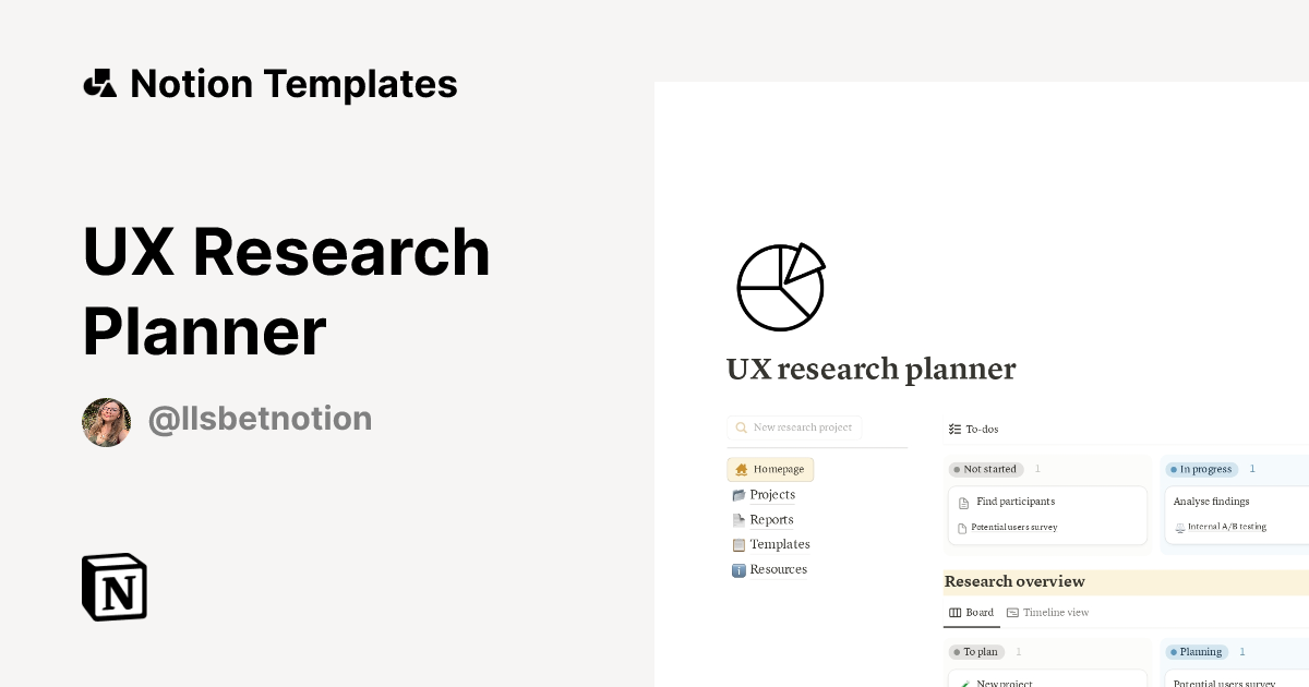 UX Research Planner Template | Notion Marketplace