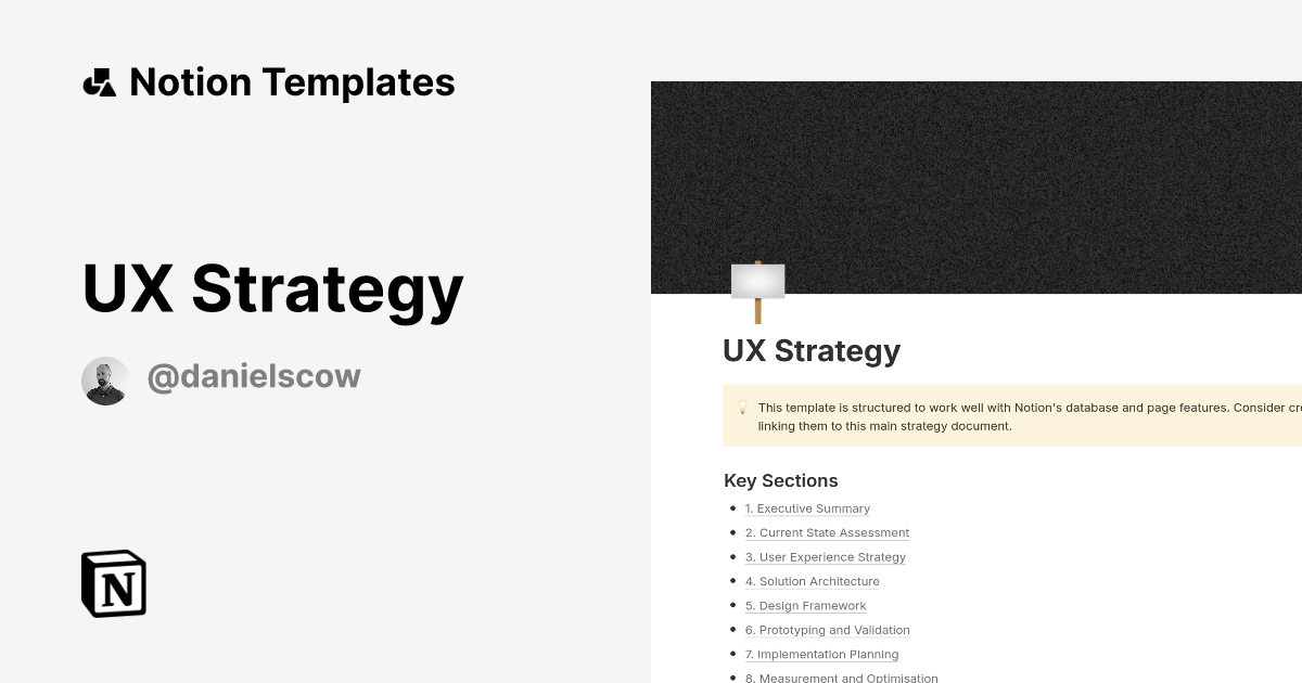 UX Strategy Template | Notion Marketplace
