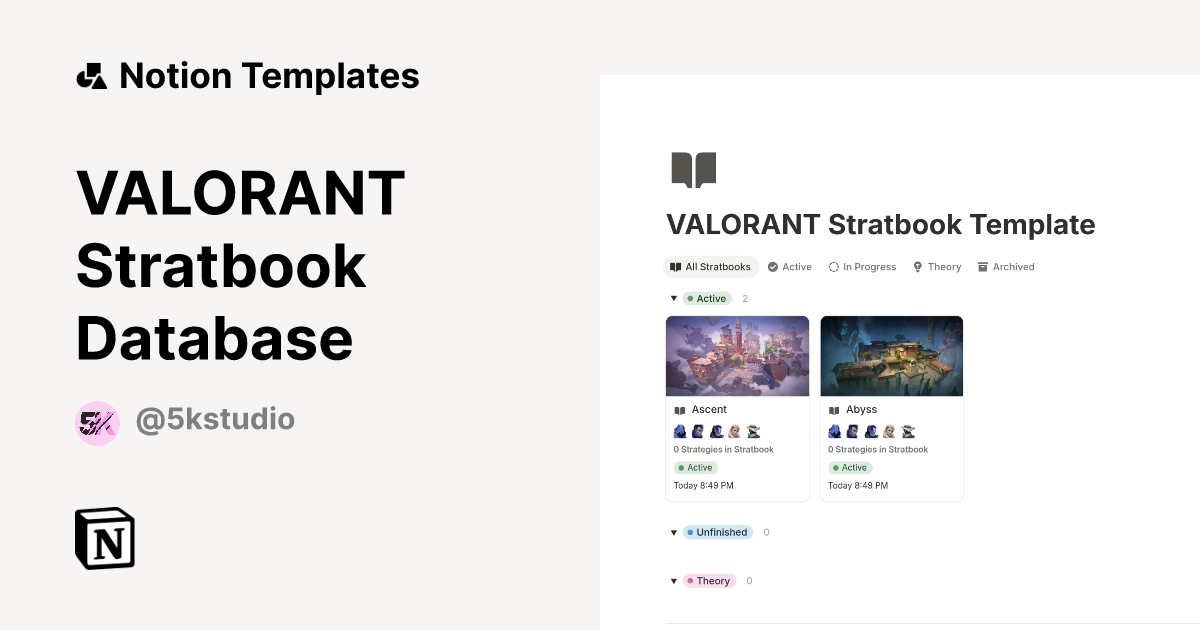 VALORANT Stratbook Database Template | Notion Marketplace