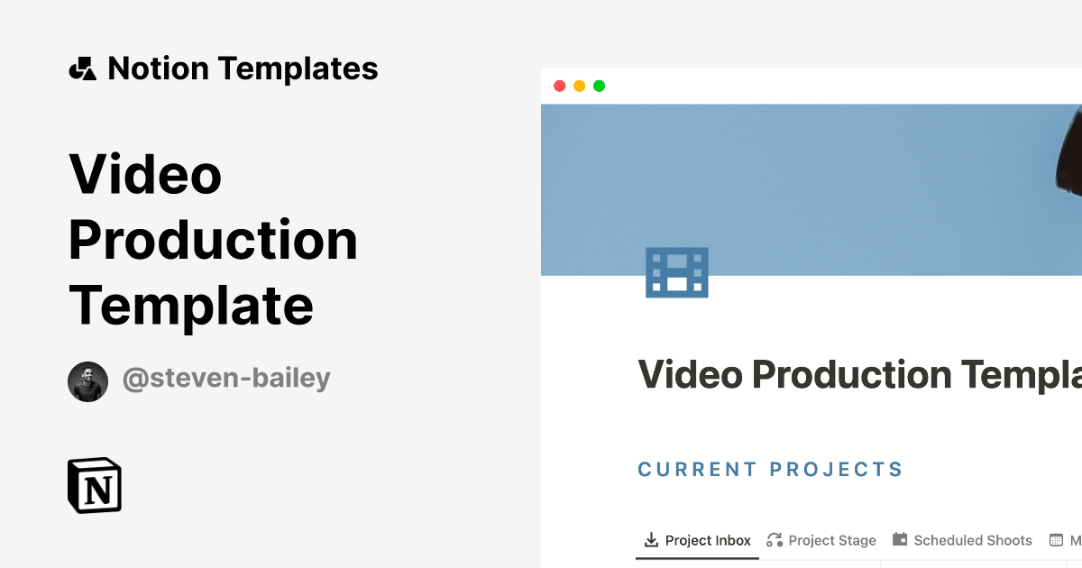 Video Production Template Template | Notion Marketplace