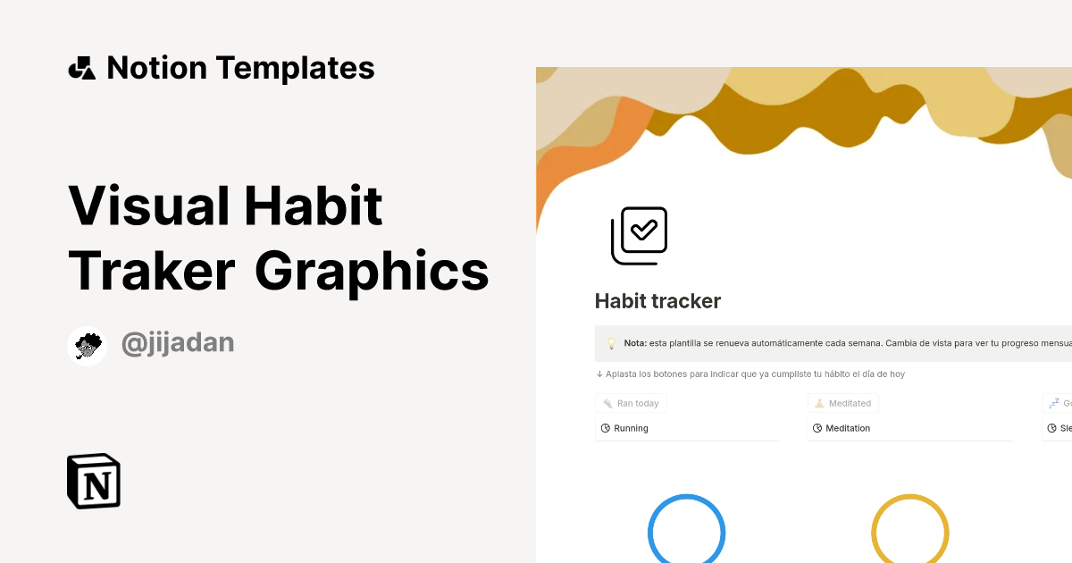 Visual Habit Traker Graphics Template by Johann Jadán | Notion Marketplace