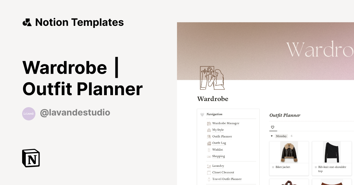 Wardrobe | Outfit Planner Template | Notion Marketplace