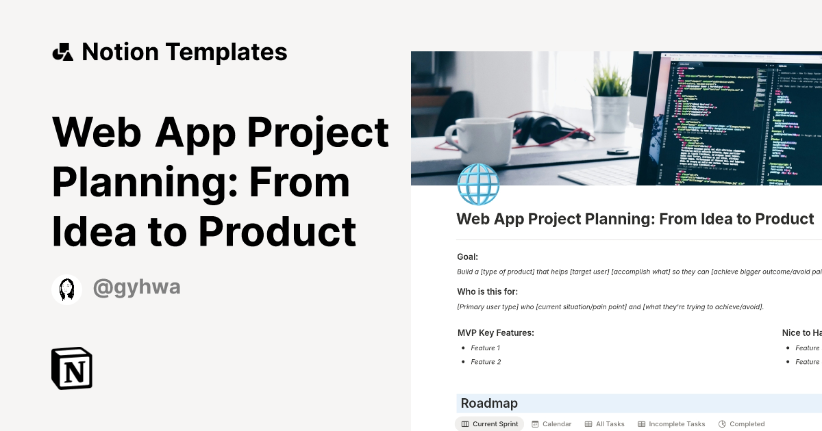 Web App Project Planning: From Idea to Product Template by gyhwa ...