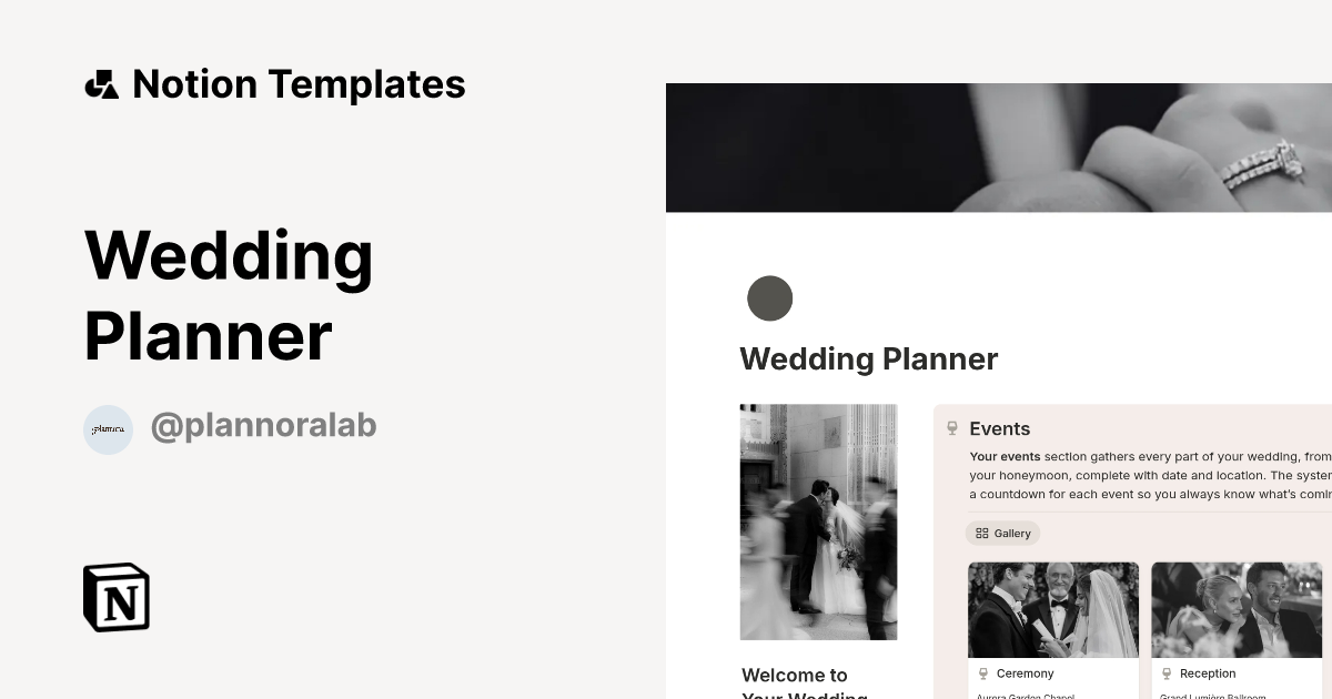 Wedding Planner Template | Notion Marketplace