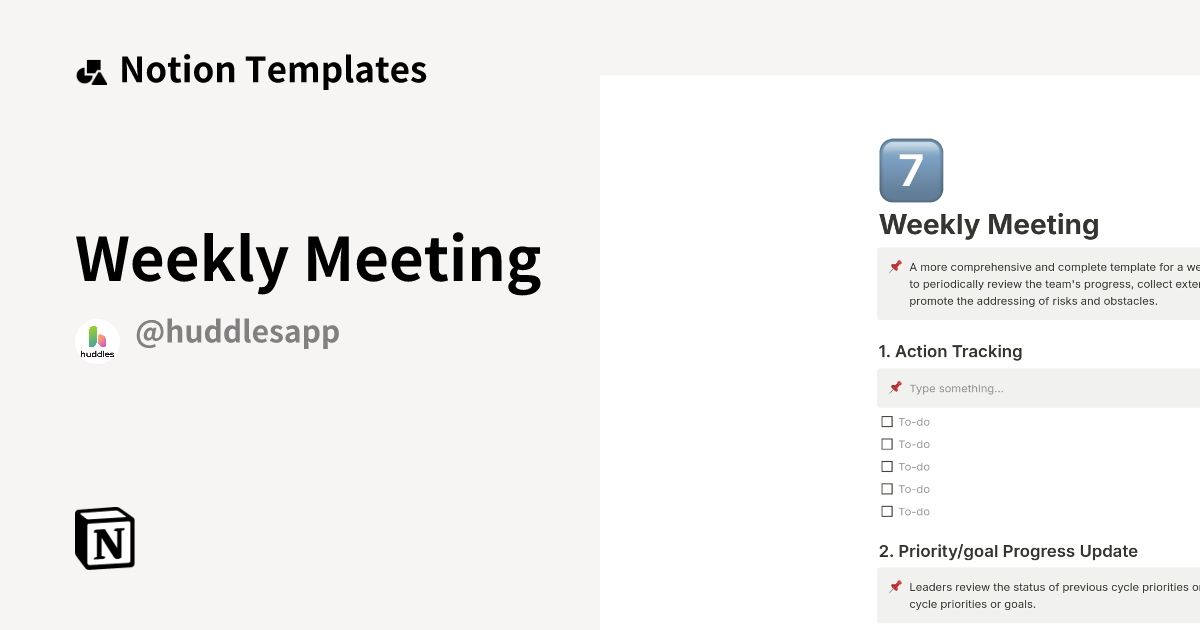 Weekly Meeting Template | Notion Marketplace