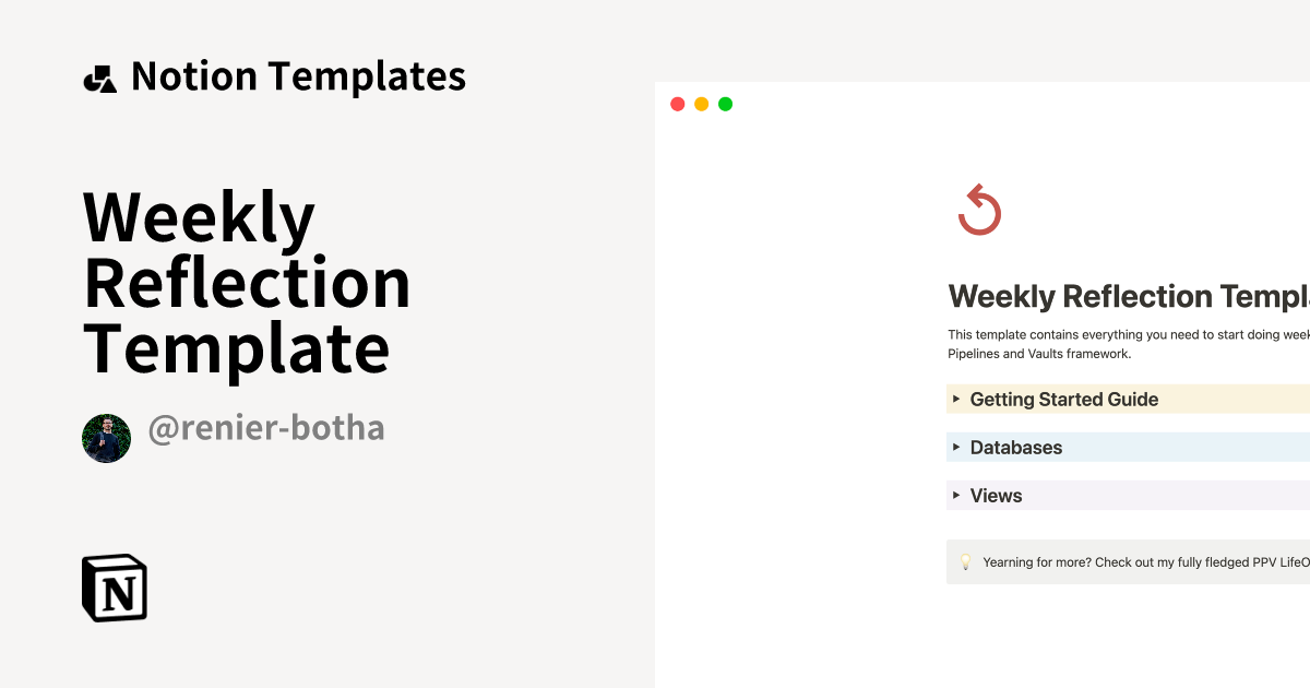 Weekly Reflection Template Template | Notion Marketplace
