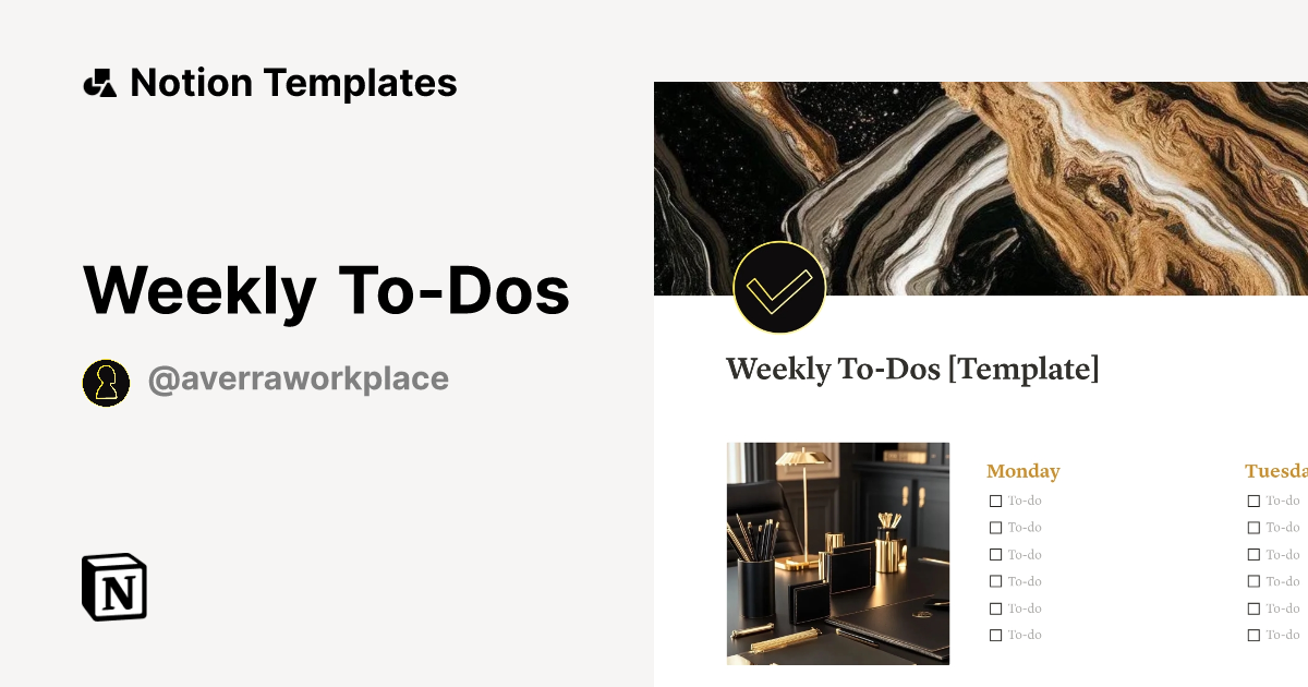 Weekly To-Dos Template | Notion Marketplace