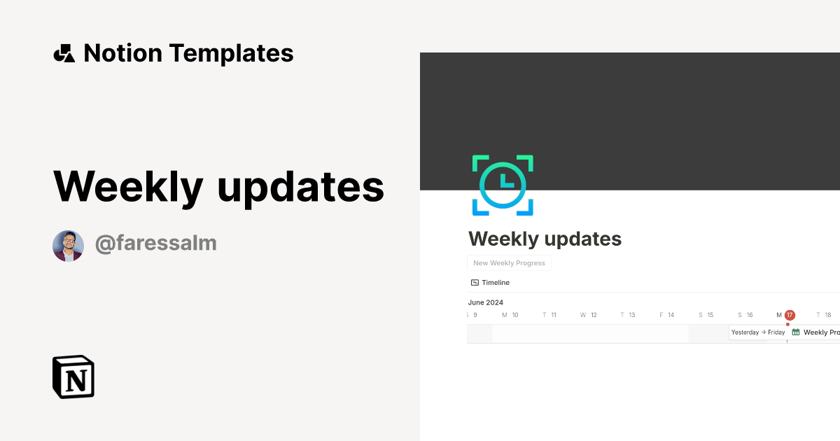 Weekly updates Template | Notion Marketplace