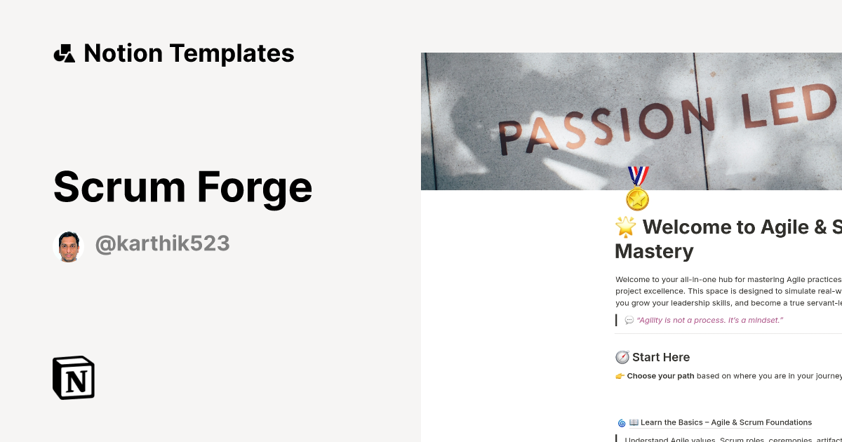 Scrum Forge Template | Notion Marketplace