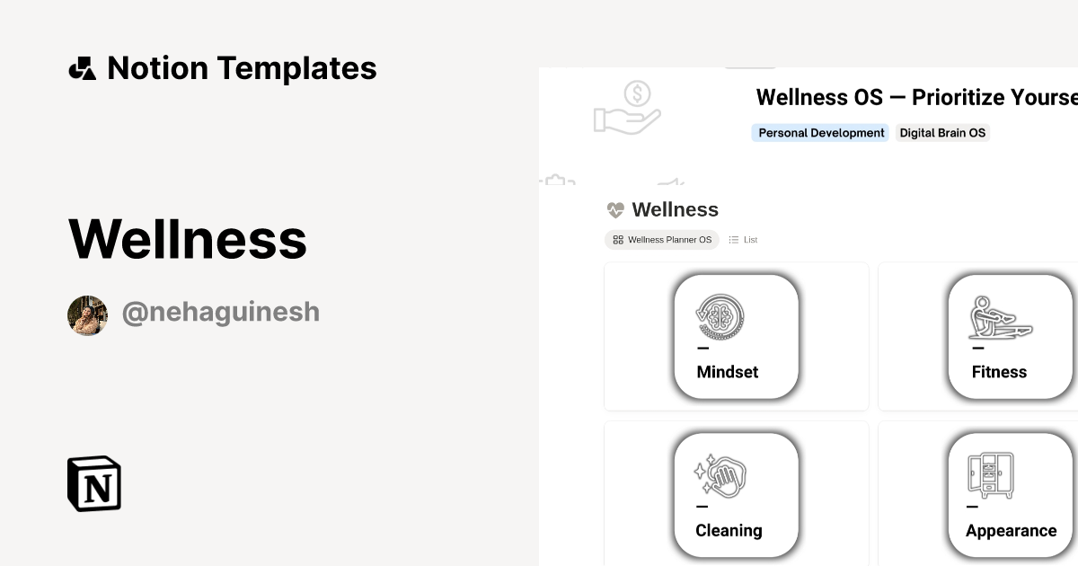 Wellness Template | Notion Marketplace