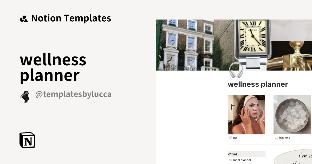 wellness planner Template | Notion Marketplace