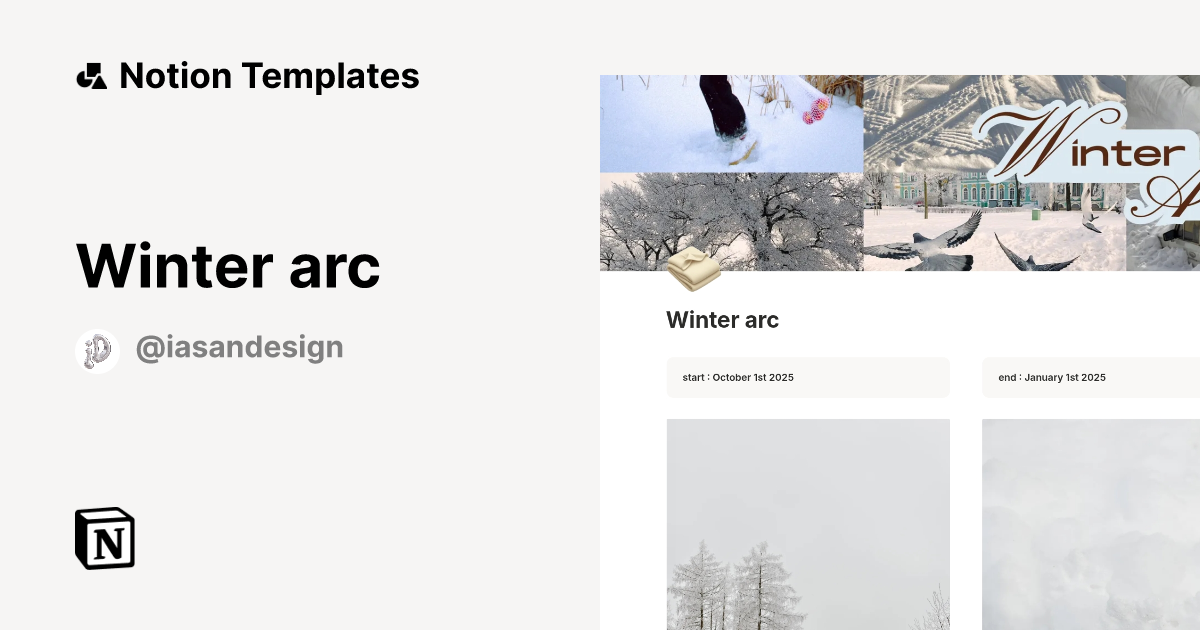 Winter arc Template | Notion Marketplace