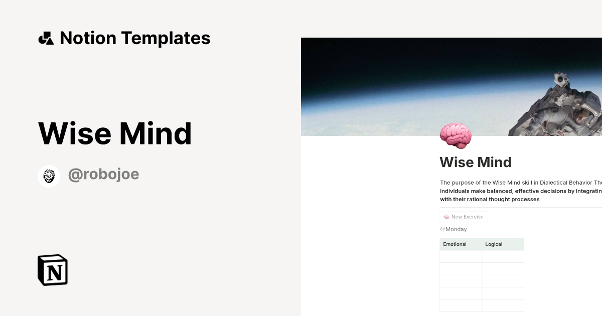 Wise Mind Template by joew | Notion Marketplace
