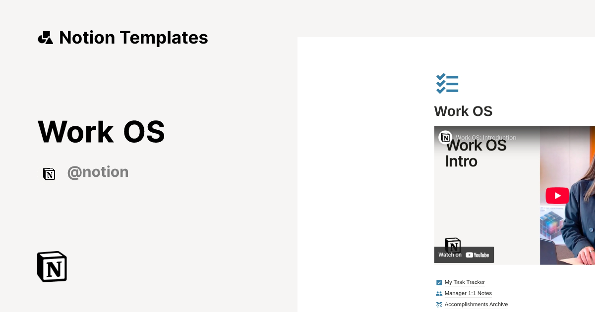 Work OS 2026 Template | Notion Marketplace