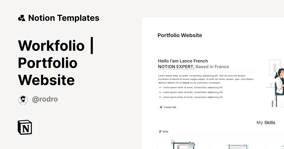 Workfolio | Portfolio Website Template | Notion Marketplace