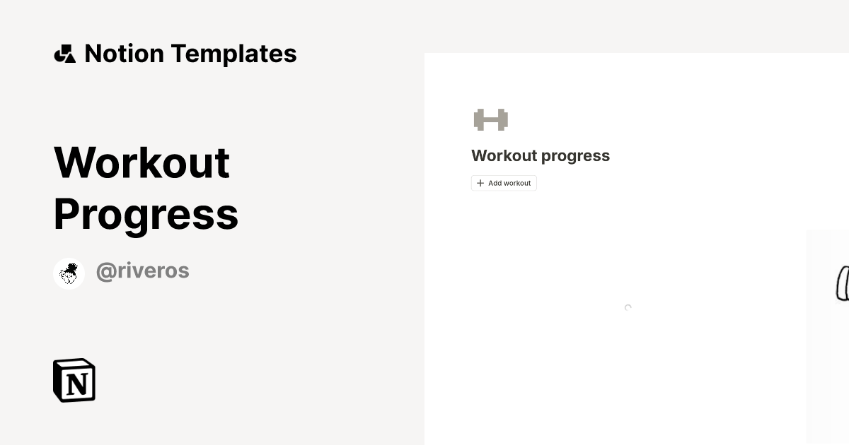 Workout Progress Template | Notion Marketplace