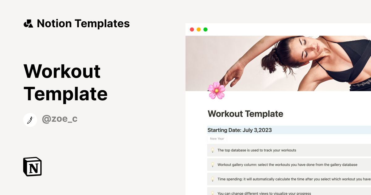 Workout Template Template | Notion Marketplace