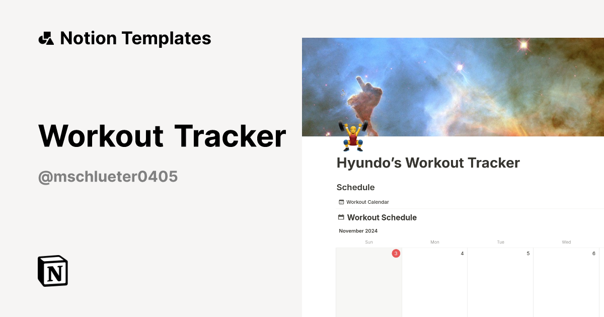 Workout Tracker Template | Notion Marketplace