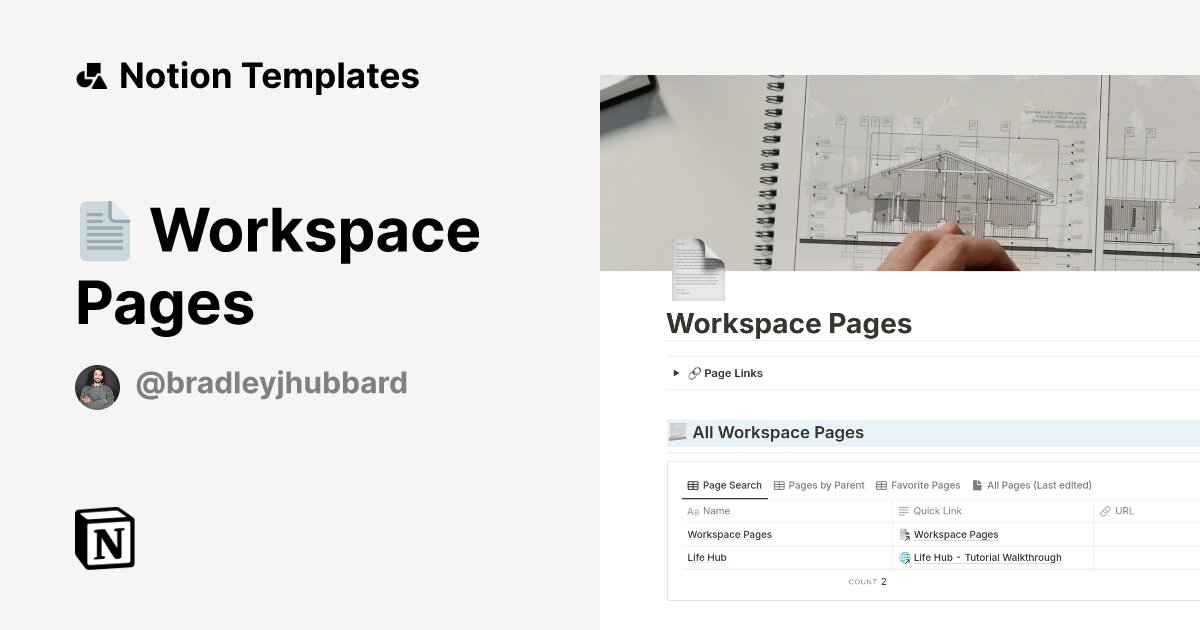 📄 Workspace Pages Template | Notion Marketplace