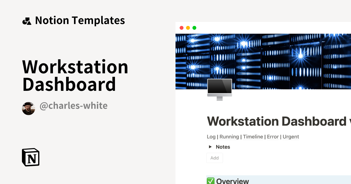 Workstation Dashboard Template | Notion Marketplace