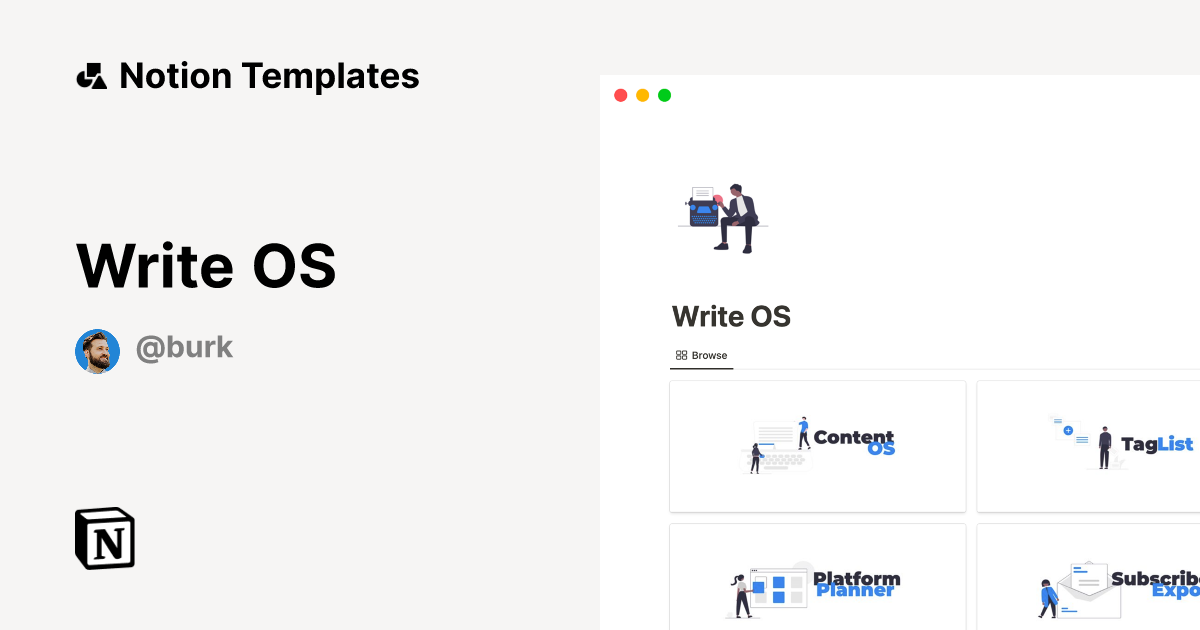 Write OS Template | Notion Marketplace