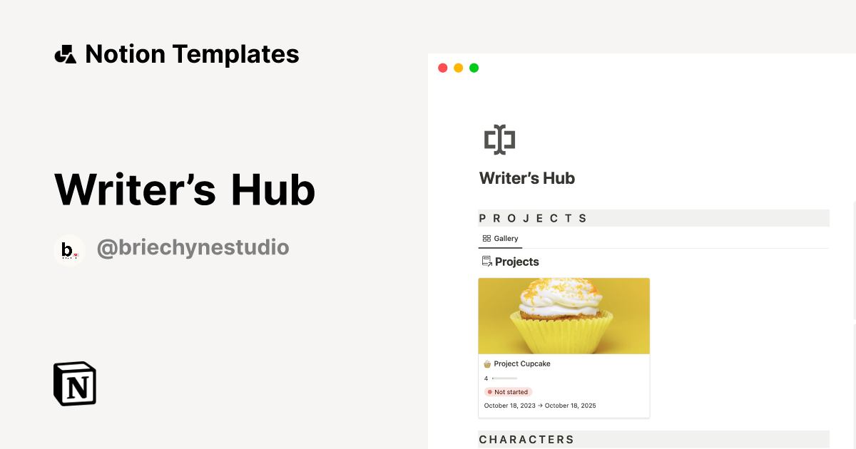 Writer’s Hub Template | Notion Marketplace