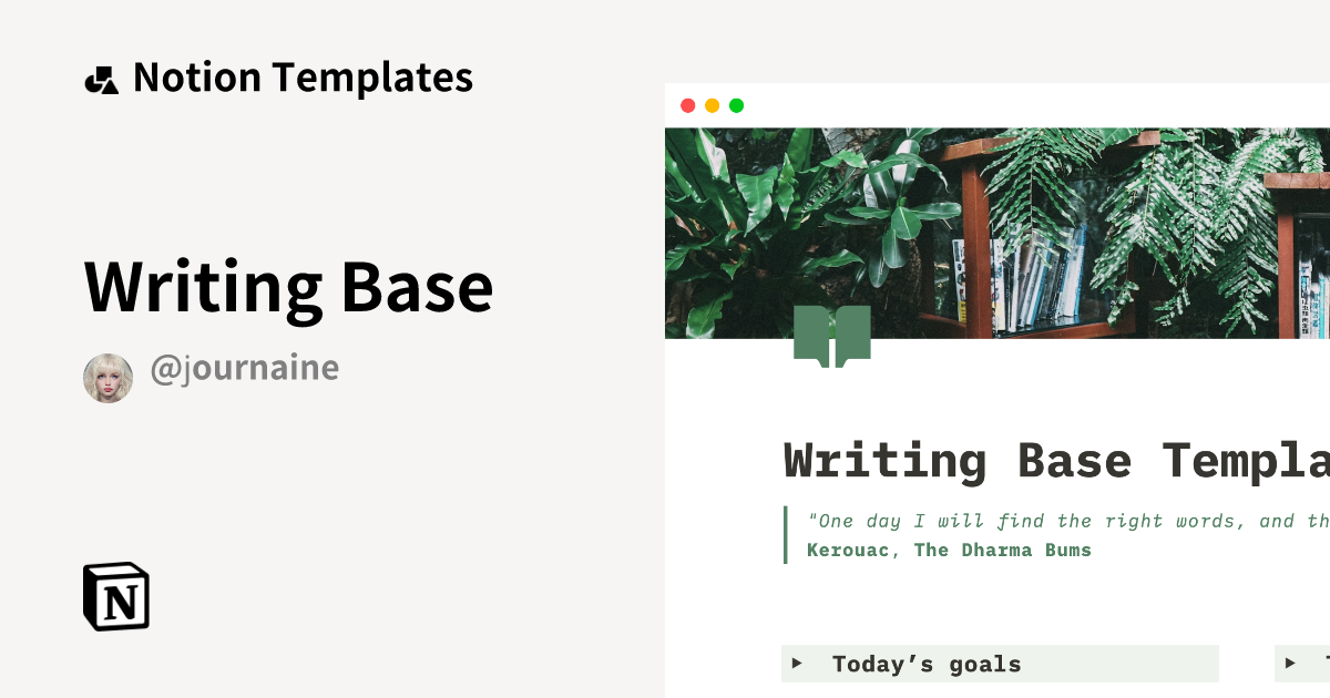 Writing Base Template | Notion Marketplace