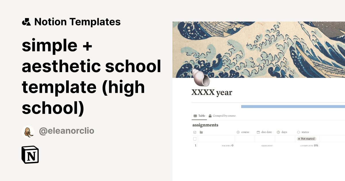 simple + aesthetic school template (high school) Template by eleanor ...