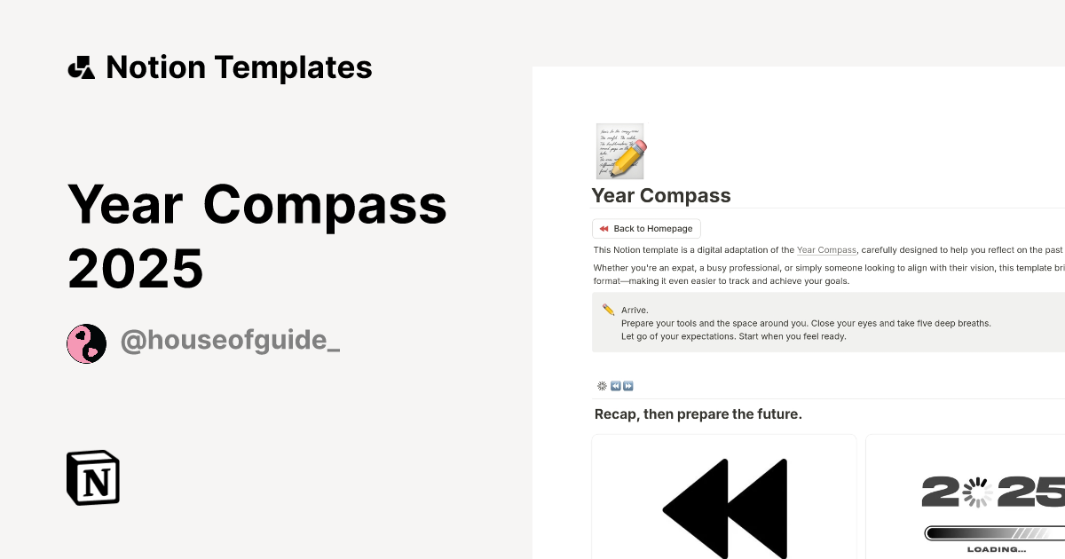 Year Compass 2025 Template | Notion Marketplace