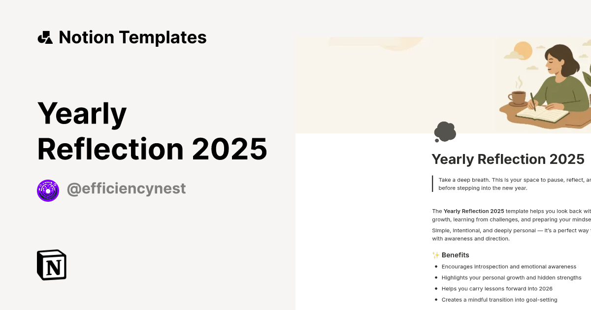Yearly Reflection 2025 Template | Notion Marketplace