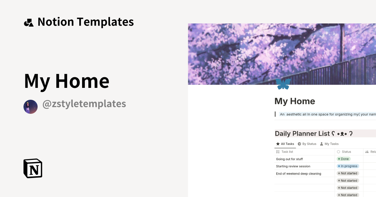 My Home Template | Notion Marketplace