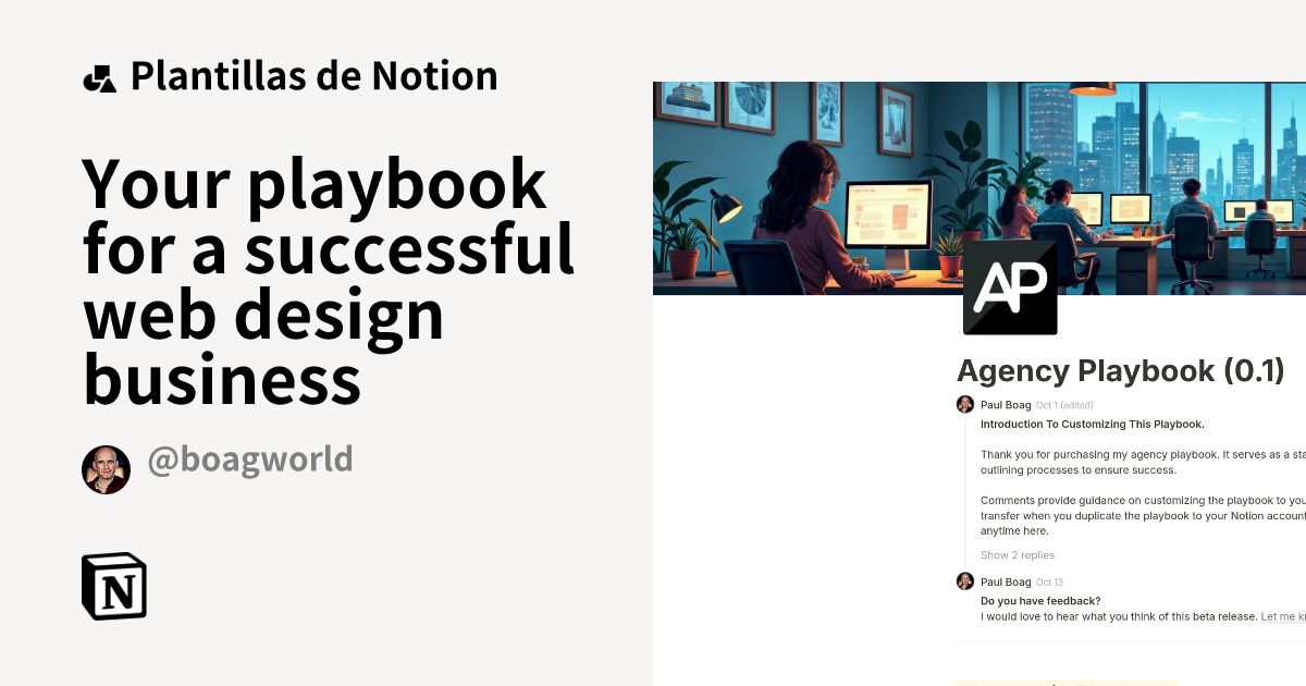 Plantilla Your playbook for a successful web design business de Paul ...