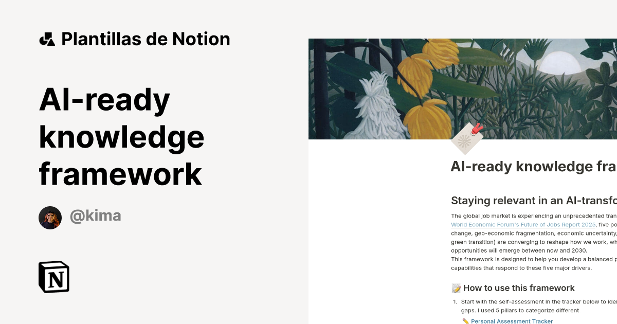 Plantilla AI-ready knowledge framework de Kima Sargsyan | Notion Marketplace