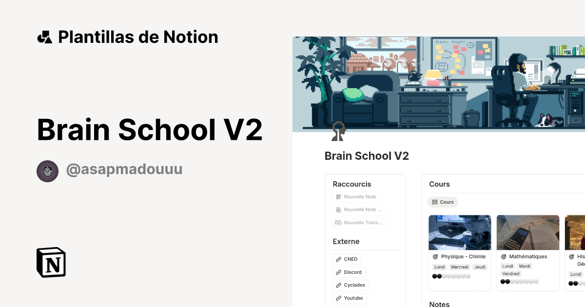 Plantilla Brain School V2 | Notion Marketplace