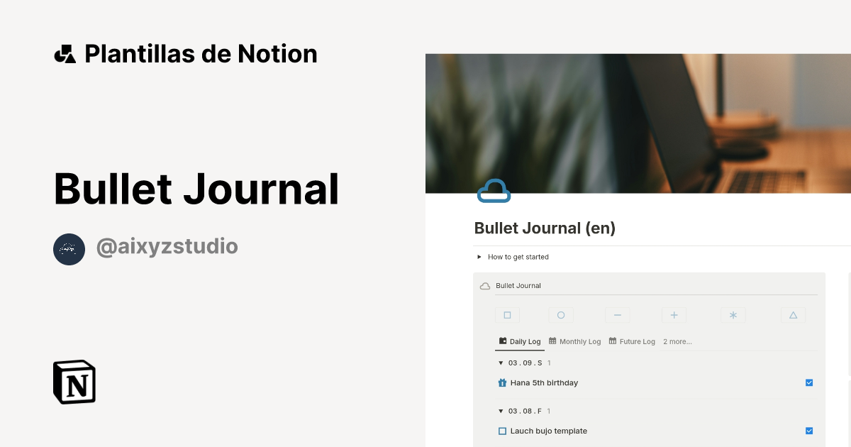 Plantilla Bullet Journal | Notion Marketplace