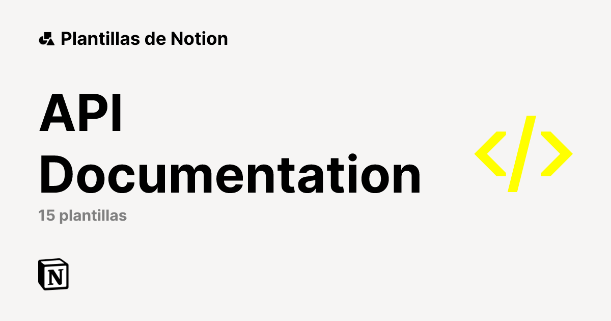 Plantillas gratuitas de Notion: API Documentation | Notion Marketplace