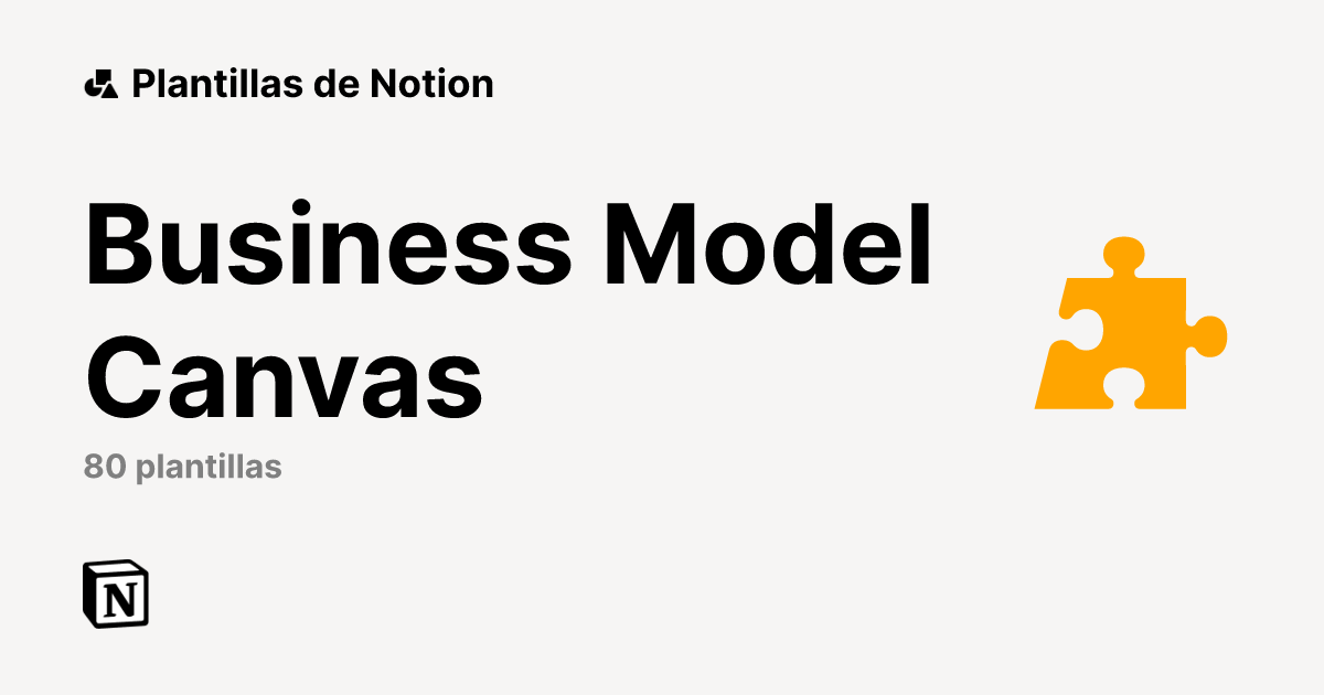 Plantillas gratuitas de Notion: Business Model Canvas | Notion Marketplace