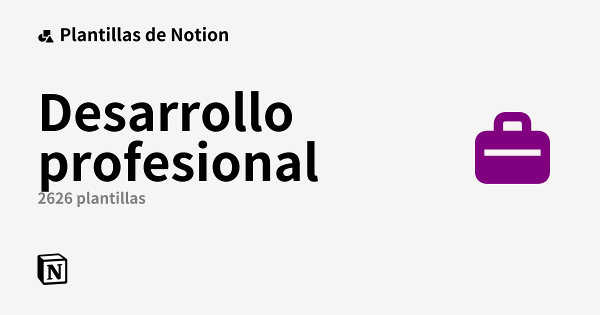 Plantillas de desarrollo profesional | Notion Marketplace
