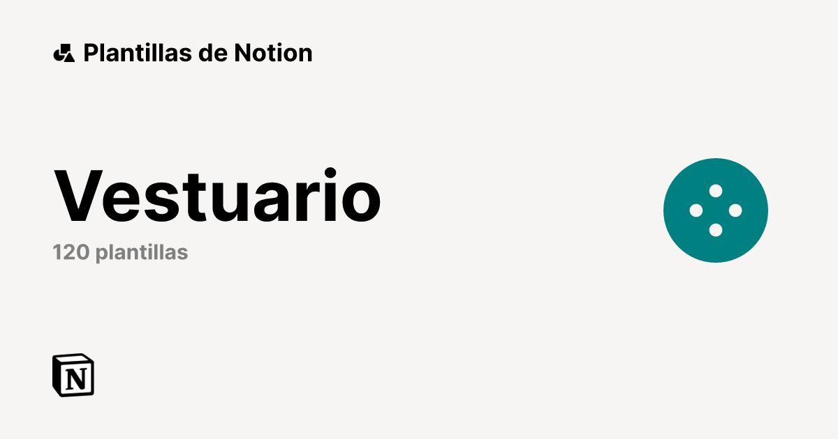 Plantillas gratuitas de Notion: Vestuario | Notion Marketplace