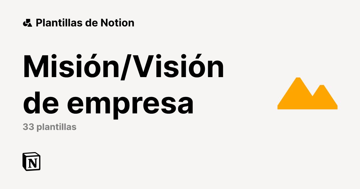 Plantillas gratuitas de Notion: Misión/Visión de empresa | Notion ...