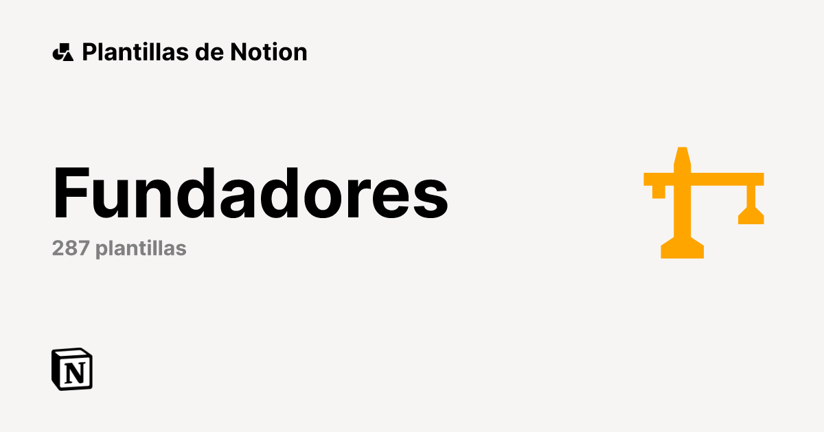 Plantillas gratuitas de Notion: Fundadores | Notion Marketplace