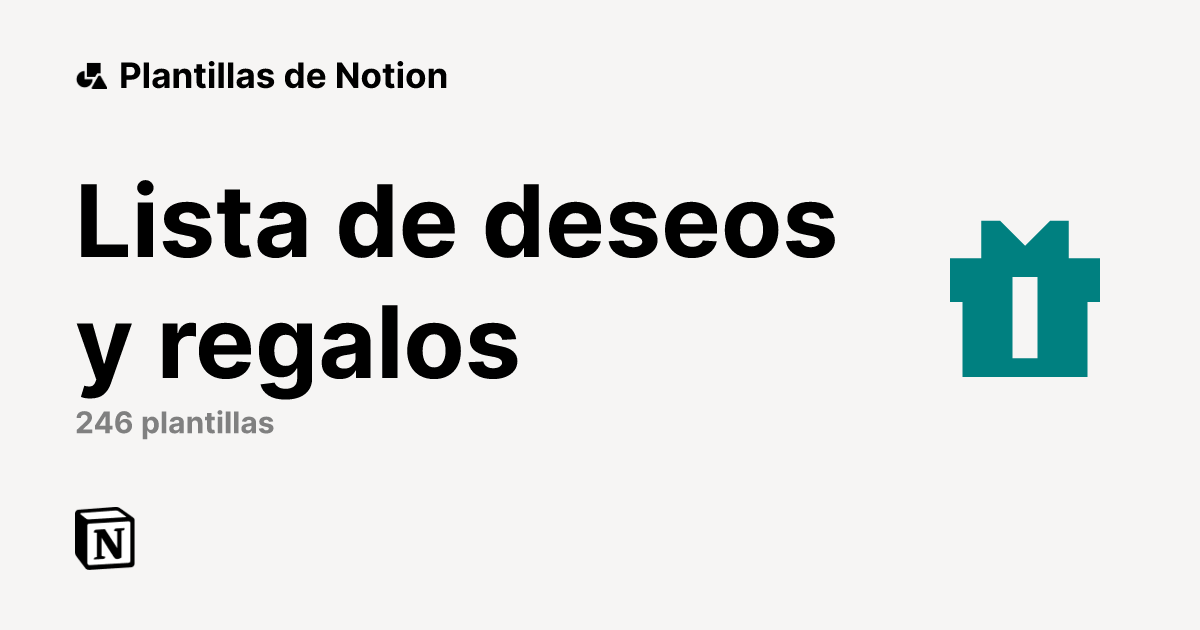 Plantillas de lista de deseos y regalos | Notion Marketplace