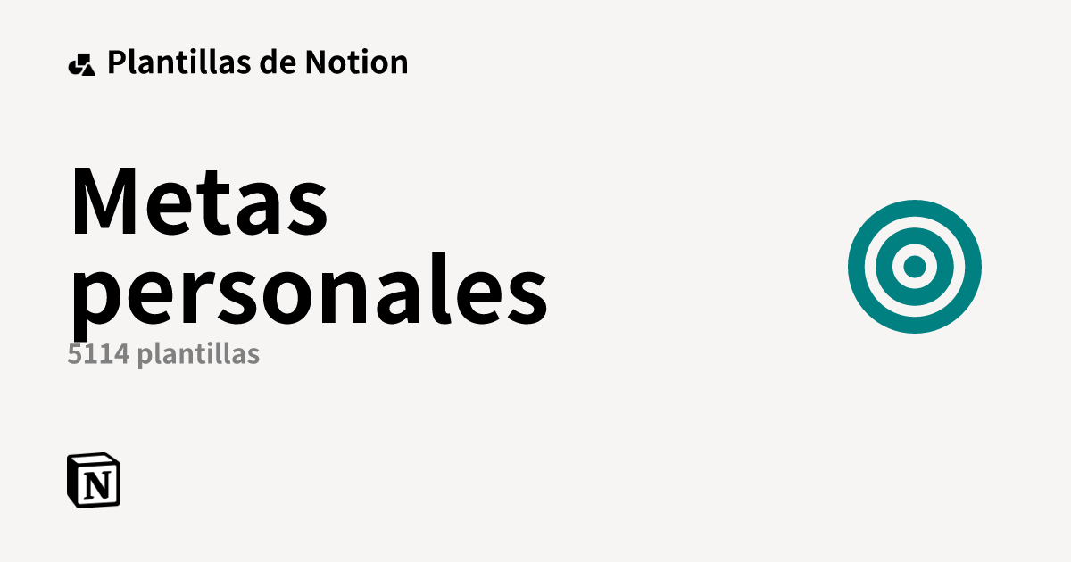 Mejores plantillas de Metas personales de Notion | Notion Marketplace