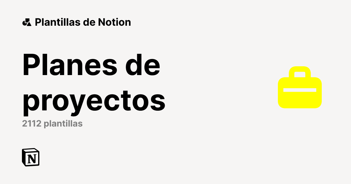 Plantillas gratuitas de Notion: Planes de proyectos | Notion Marketplace